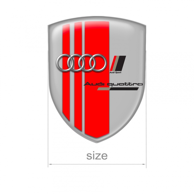 Audi Shield Emblem Sport Grey Sport Line | Domed Emblems | Stickers | X ...