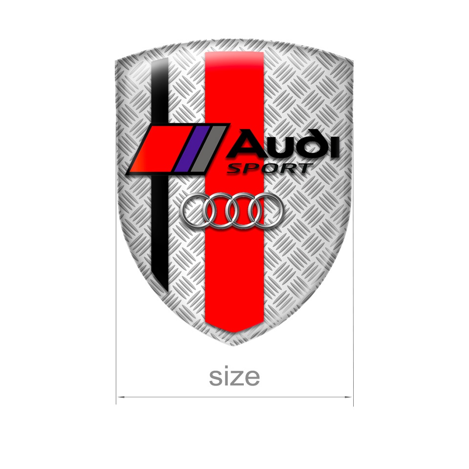 Audi Sport Silicone Sticker Steel Effect | Domed Emblems | Stickers | X ...
