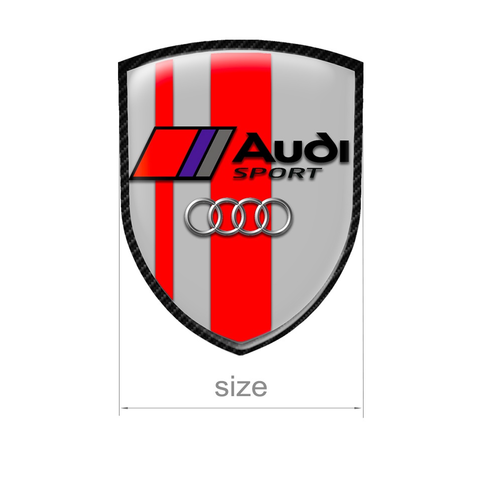 Audi Sport Silicone Sticker Grey Line | Domed Emblems | Stickers | X ...