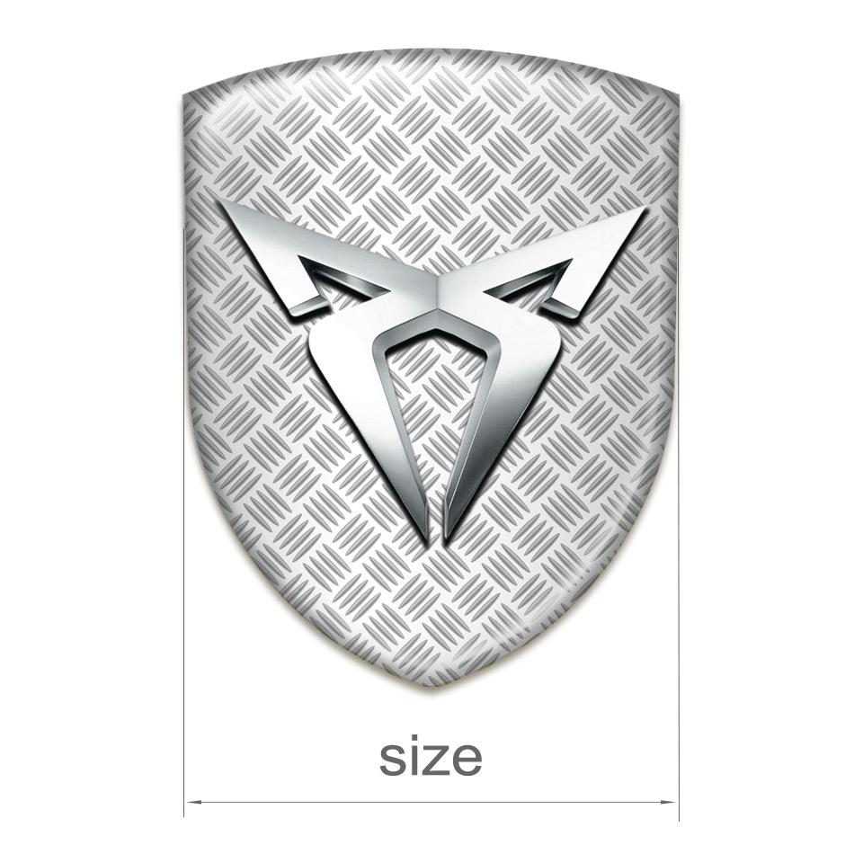 Seat Cupra Auto Emblem Mesh Effect base silver logo | Domed Emblems ...