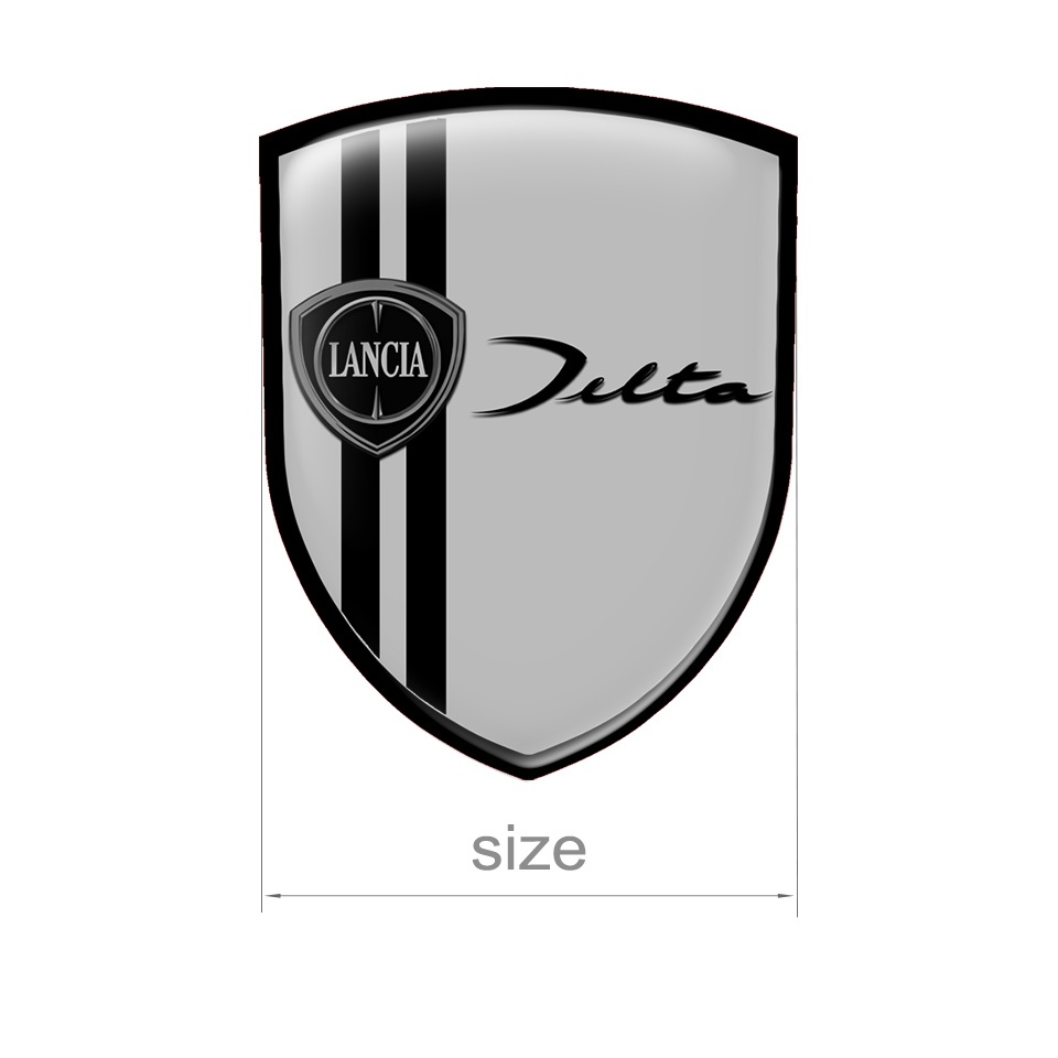 Lancia Shield Emblem Silicone Grey Delta Line Edition | Domed Emblems ...