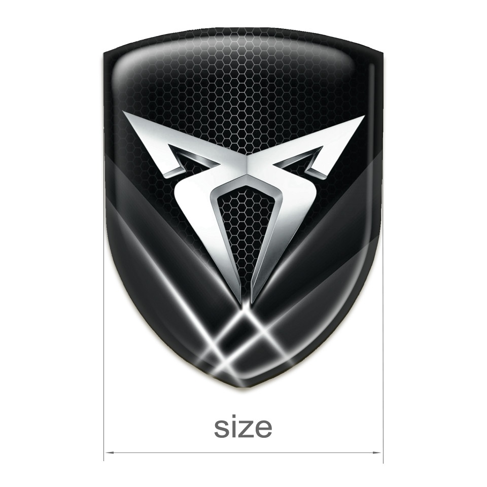 Seat Cupra Logo Emblem White Lights Effect | Domed Emblems | Stickers ...