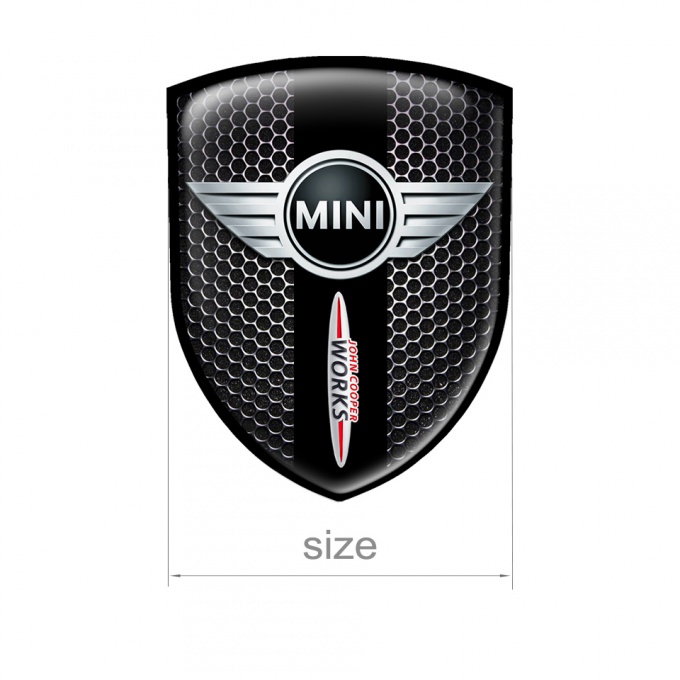 Mini Cooper Emblem Domed Circle Steel John Edition | Domed Emblems ...