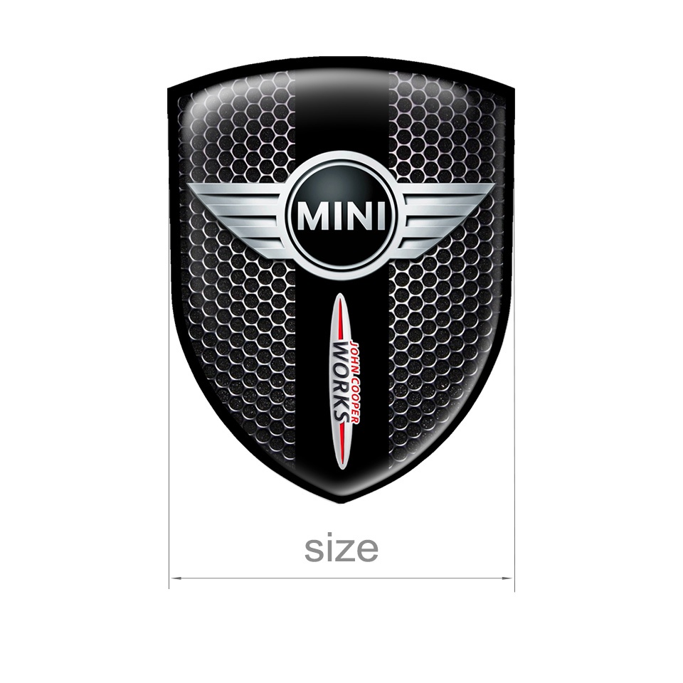 Mini Cooper Emblem Domed Circle Steel John Edition | Domed Emblems ...
