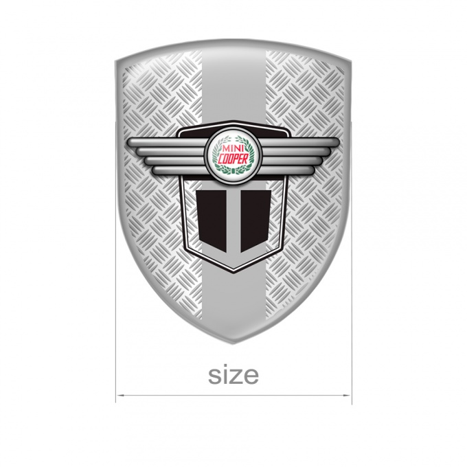 Mini Cooper Emblem Silicone Shield Steel Edition | Domed Emblems ...