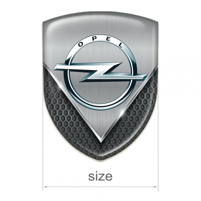 Opel Emblem Interior Dark Mesh with Aluminium Sheet Design | Domed ...