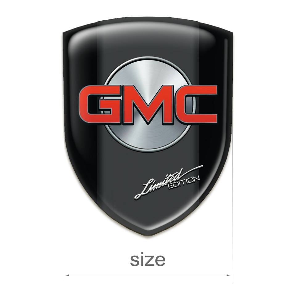 GMC Emblem Badge Logo Black pattern Limited Edition Style | Domed ...