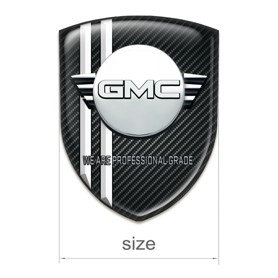 GMC Tuning Badge Black Fibers with White Stripes Variant | Domed ...