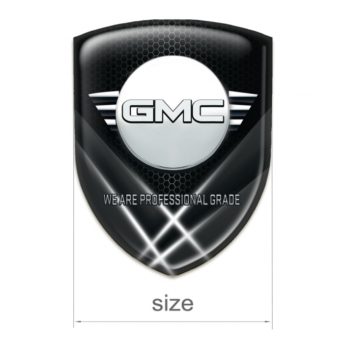 GMC Emblem Badge Logo High End White Lights Edition | Domed Emblems ...