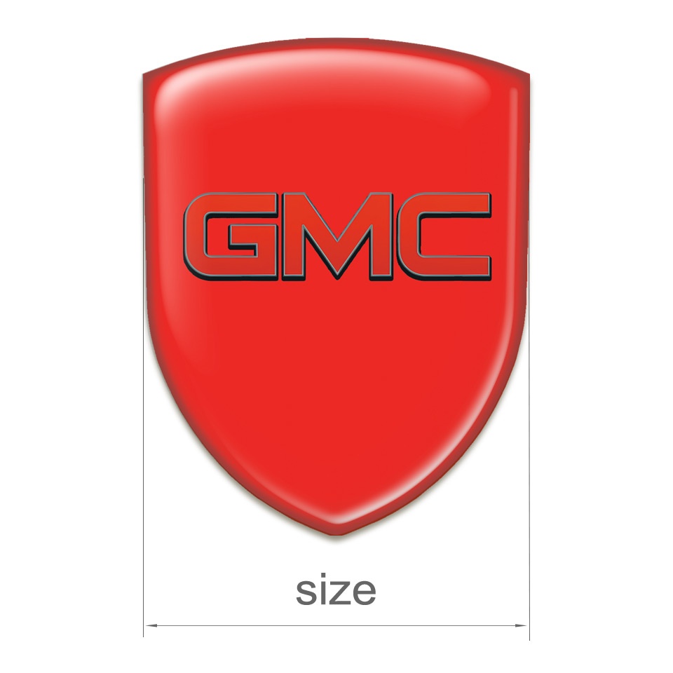 GMC Tuning Emblem Racing Edition Red Style | Domed Emblems | Stickers ...
