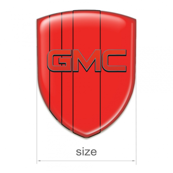 GMC Emblem Exterior Red Edition and Red logo | Domed Emblems | Stickers ...