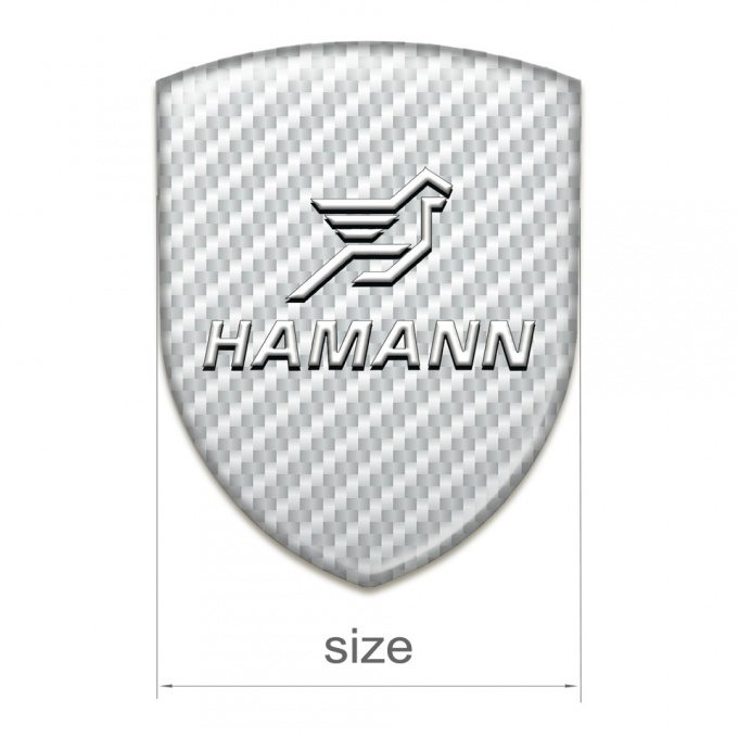 Hamann Tuning Emblem White Carbon Base White Logo | Domed Emblems ...