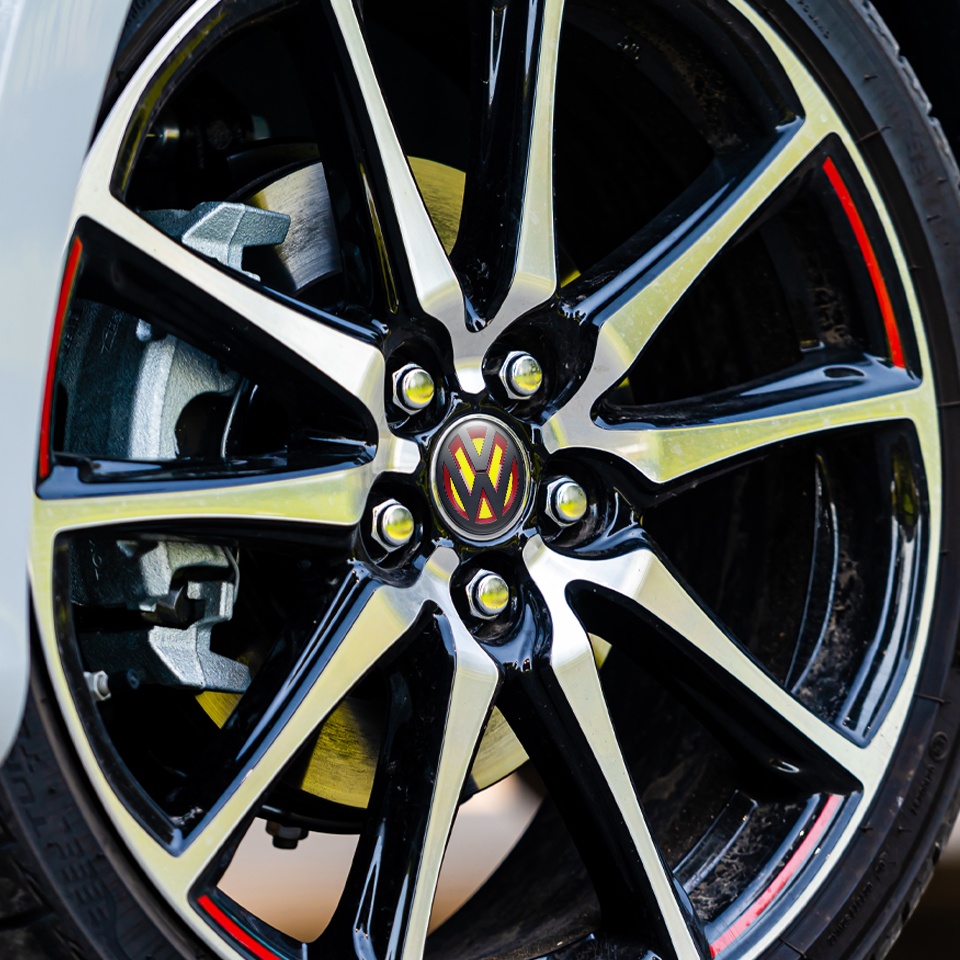 VW Emblems for Wheel Center Caps 3D Yellow Edition | Wheel Emblems ...