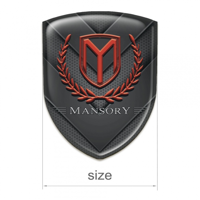 Mansory Emblem Interior Dark V Shape Elements Effect | Domed Emblems ...