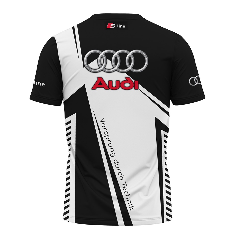 Audi S Line T-shirt Black White | T-shirts | Clothes | X-Sticker