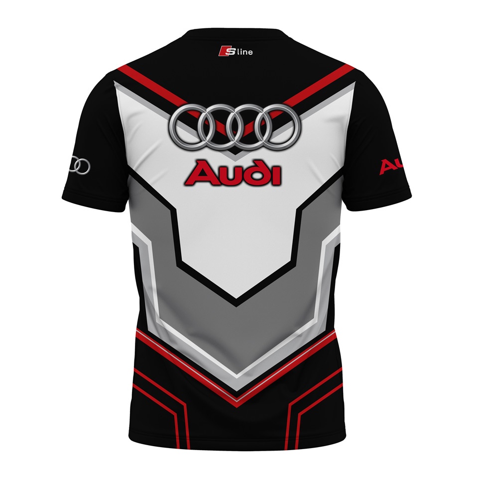 Audi Short Sleeve T-shirt Black White | T-shirts | Clothes | X-Sticker