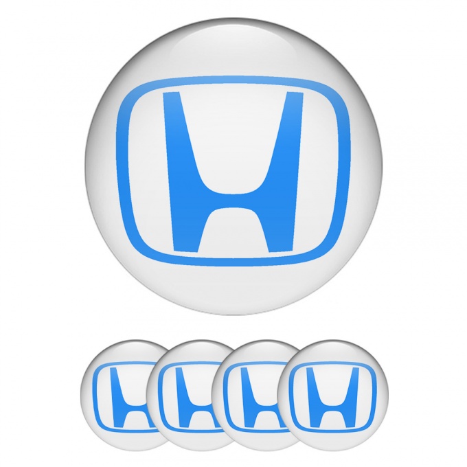 Honda Stickers for Center Caps White Navy | Wheel Emblems | Stickers ...