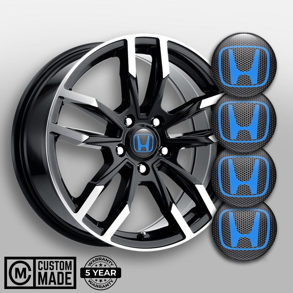 Honda Wheel Emblems for Center Caps Steel Blue | Wheel Emblems ...