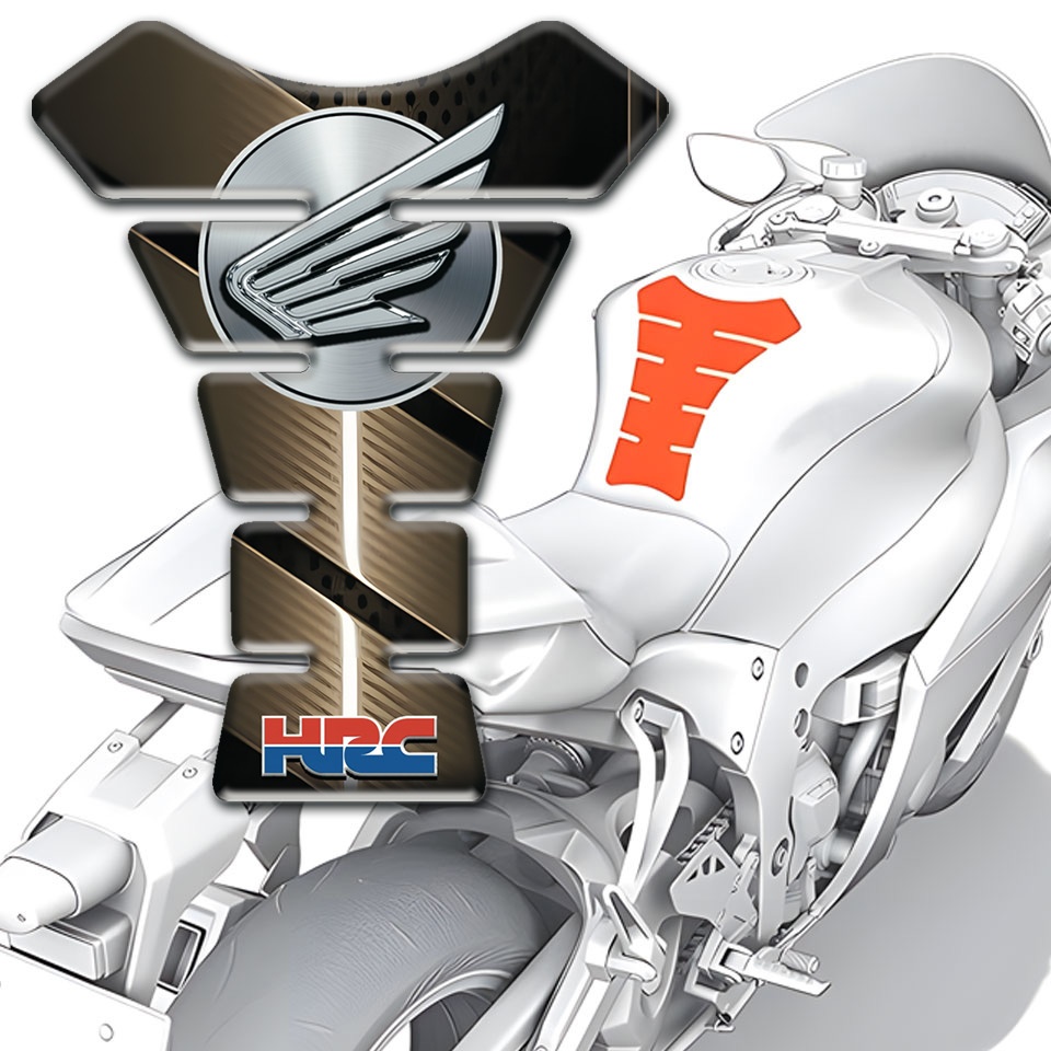 Honda Tank Pad Motorbike HRC Style Bronze Design | Tank Protectors ...