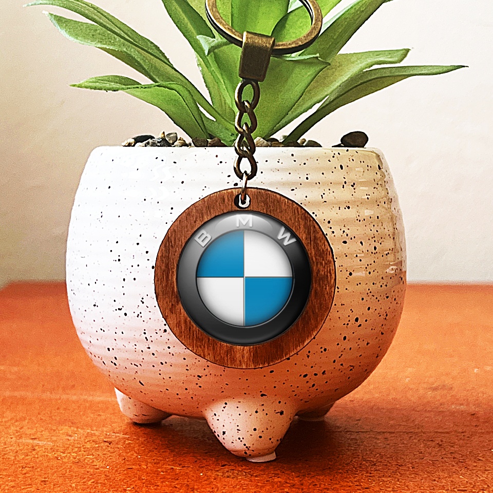 BMW Keychain Handmade Wood Navy Devil | Keychains | Accessories | X-Sticker