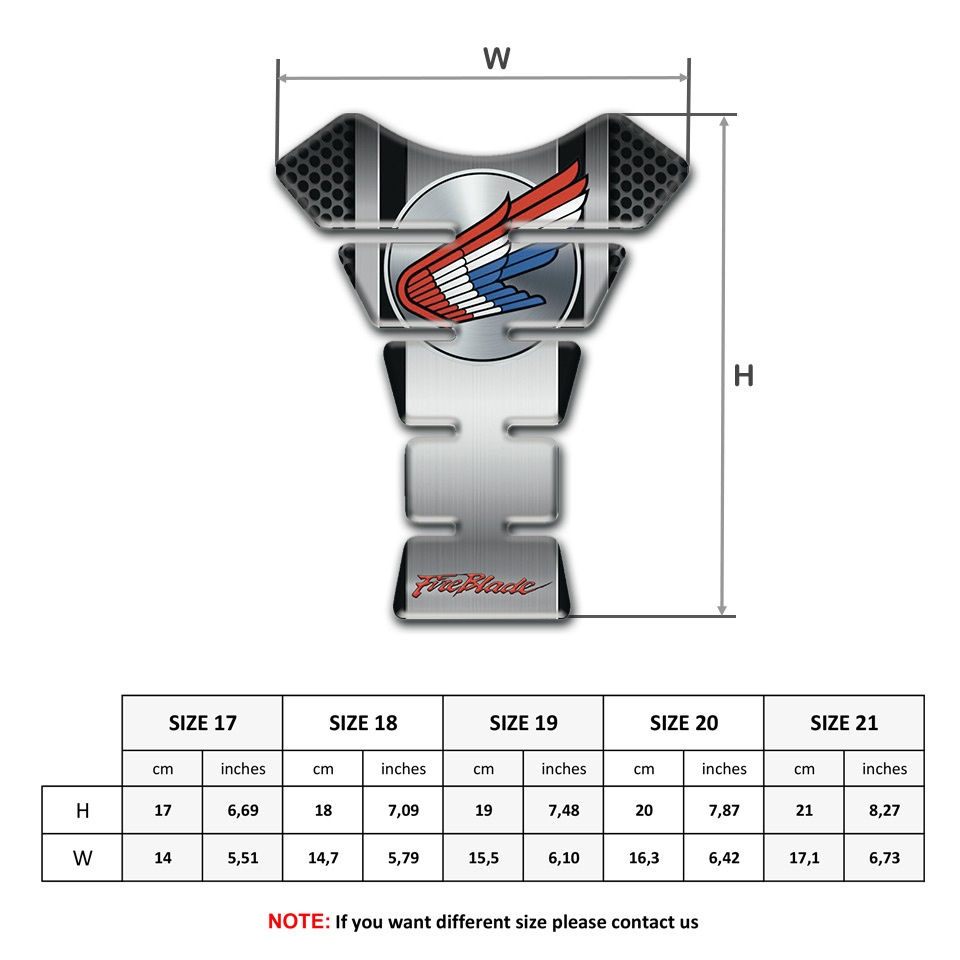 Honda Tank Fuse dark Mesh with Metal Panel Effect Design | Tank ...