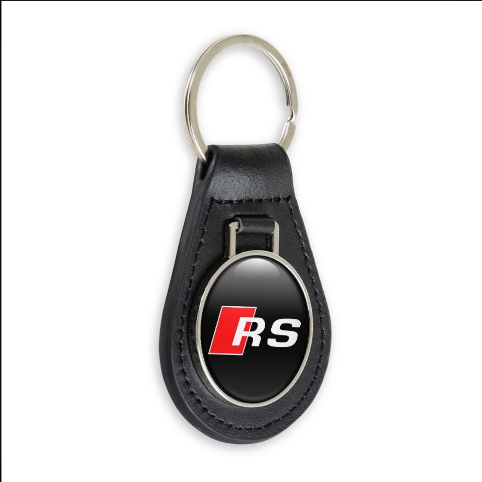 Audi RS Leather Keychain Black Red Logo | Keychains | Accessories | X ...