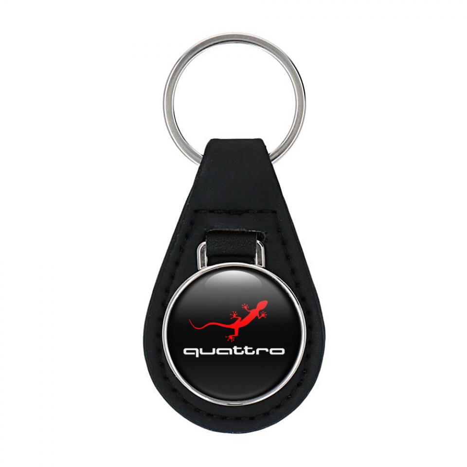 Audi Key Fob Leather Black Quattro Logo | Keychains | Accessories | X ...
