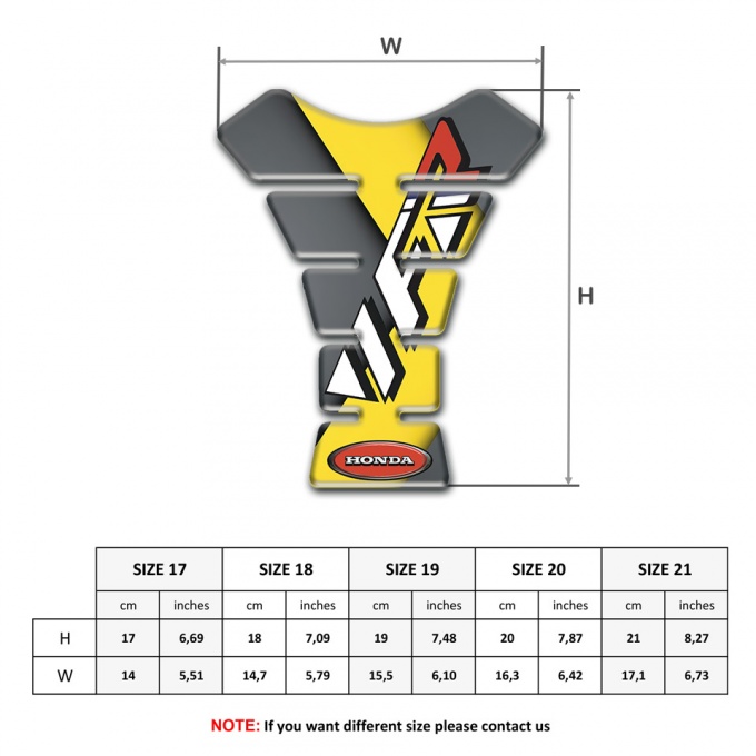 Honda Tank Guard Pads Grey Yellow Base VFR Edition | Tank Protectors ...