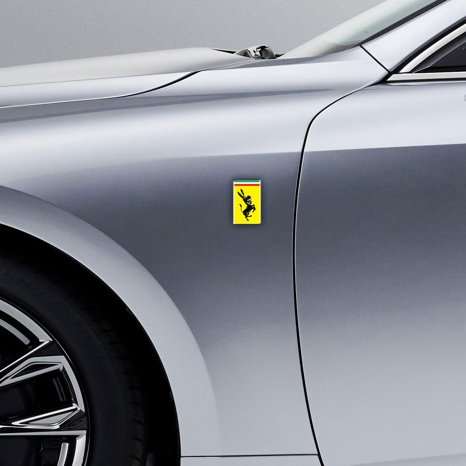 Ferrari Badge Emblem Donkey Logo Right Side | Domed Emblems | Stickers ...