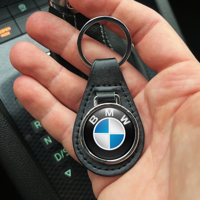 BMW Key Fob Leather Classic 3D Logo | Keychains | Accessories | X-Sticker