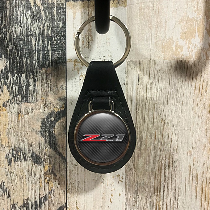 Chevrolet Z71 Keychain Leather Black Carbon Design | Keychains ...