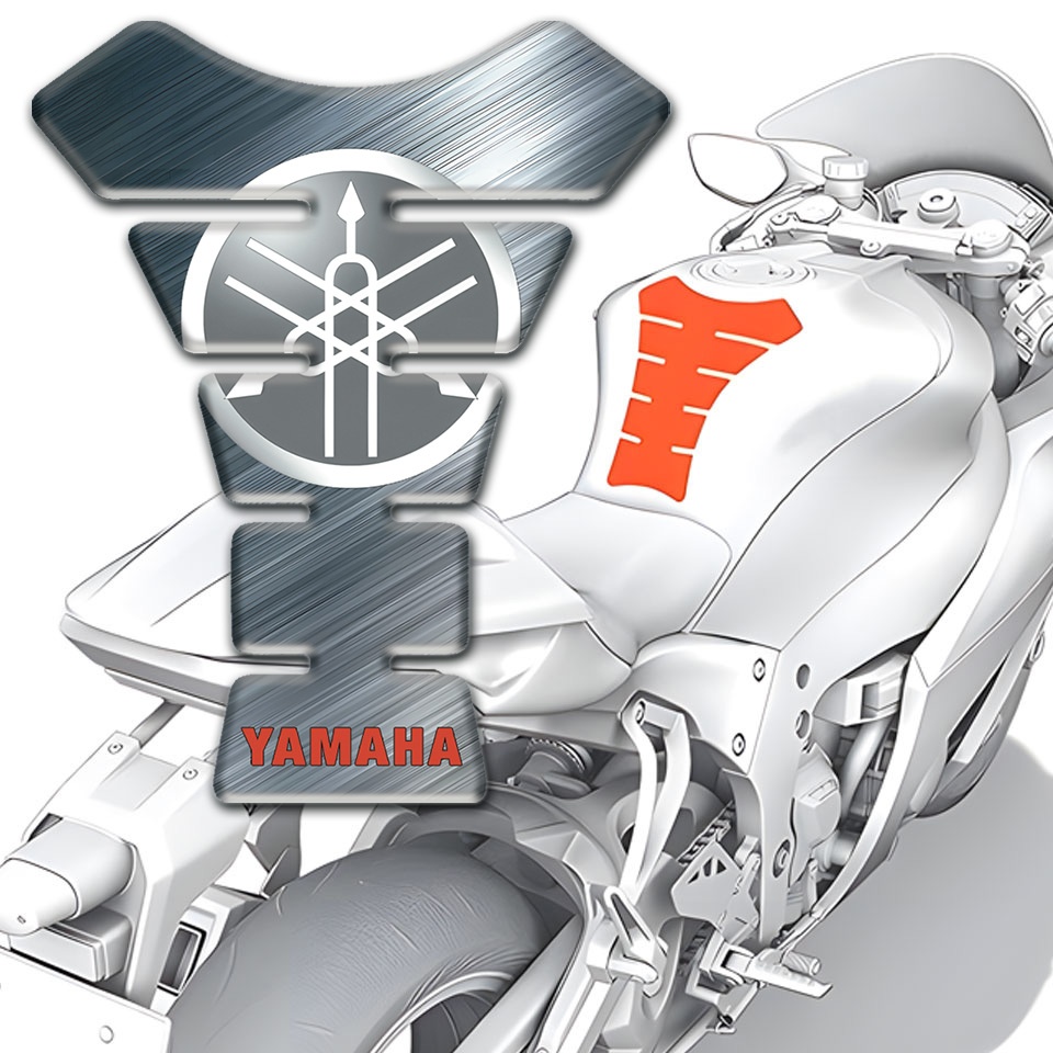Yamaha Tank Protector Polished Base With Circle Logo | Tank Protectors ...