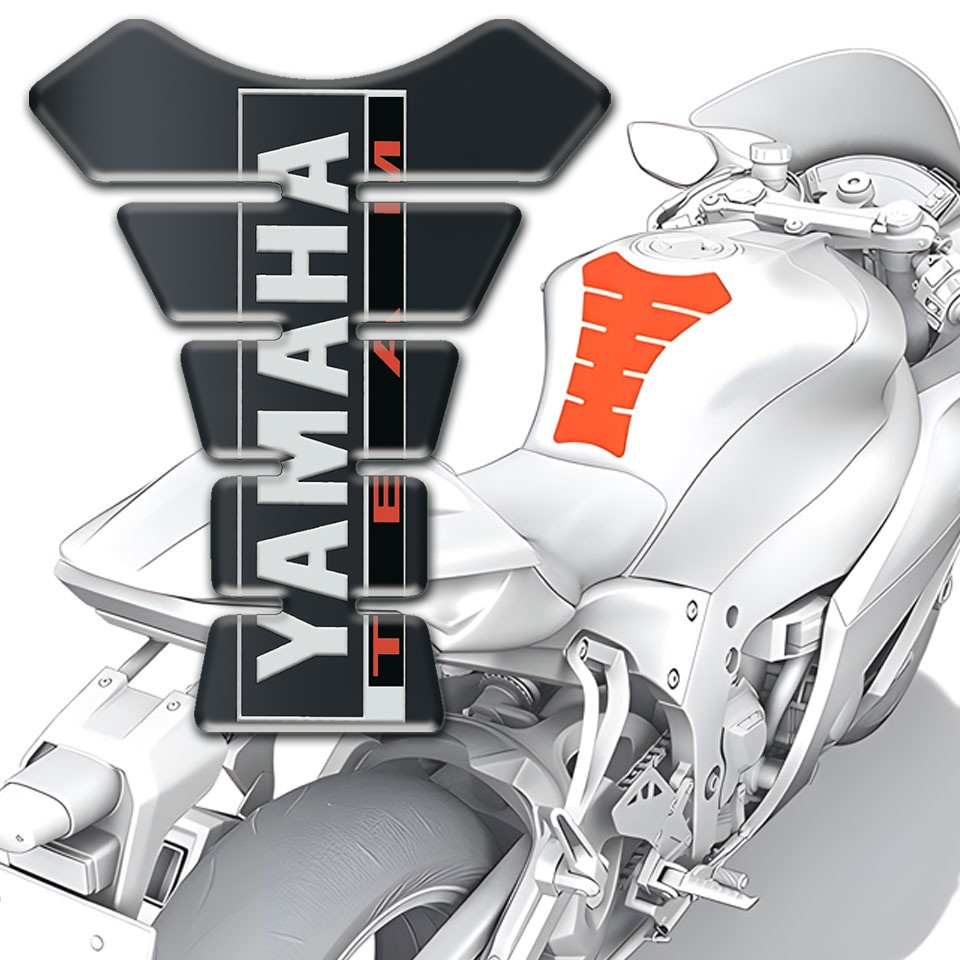 Yamaha Tank Fuse Graphite Effect Base Team Logo Style | Tank Protectors ...