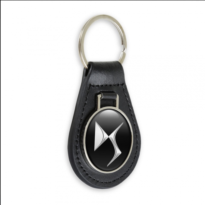 Citroen DS Key Fob Leather Black Chrome Logo | Keychains | Accessories ...