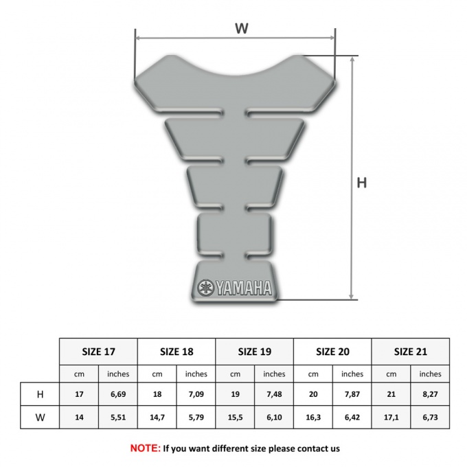 Yamaha Tank Guard Pads Gray Design Version | Tank Protectors | Stickers ...
