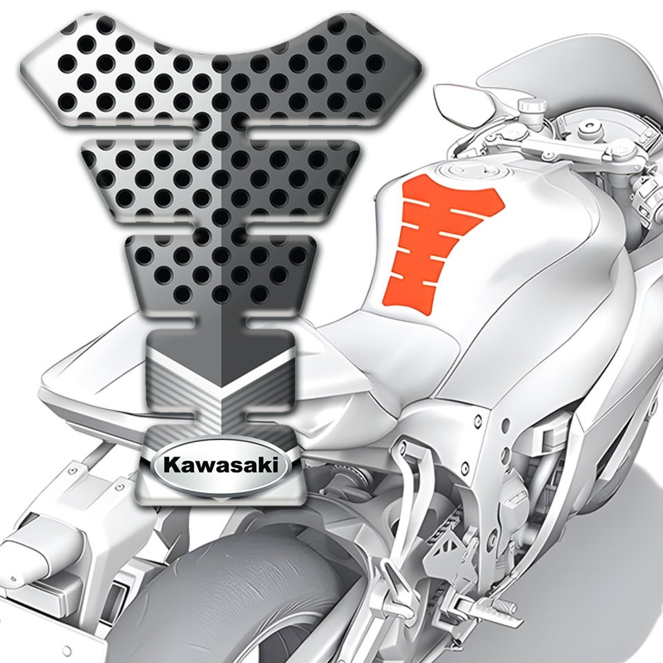 Kawasaki Tank Protector Perforated Stylish Edition | Tank Protectors ...