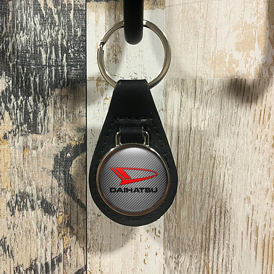 Daihatsu Leather Keychain Light Carbon Red Logo | Keychains ...
