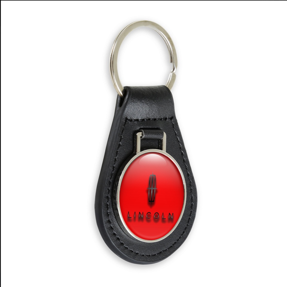 Lincoln Key Fob Leather Red Graphite Classic Logo | Keychains ...