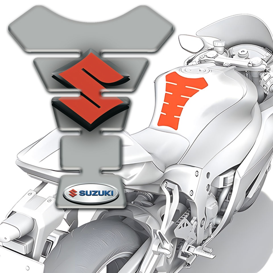 Suzuki Tank Guard Pads Gray Version | Tank Protectors | Stickers | X ...