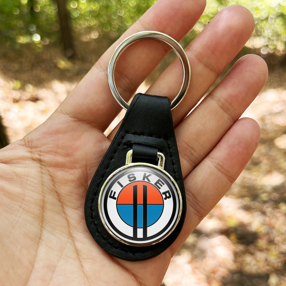 Karma Fisker Leather Keychain White Black Ring Edition | Keychains ...