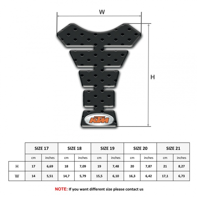 KTM Tank Pad Motorbike Perforated Black Surface Version | Tank ...