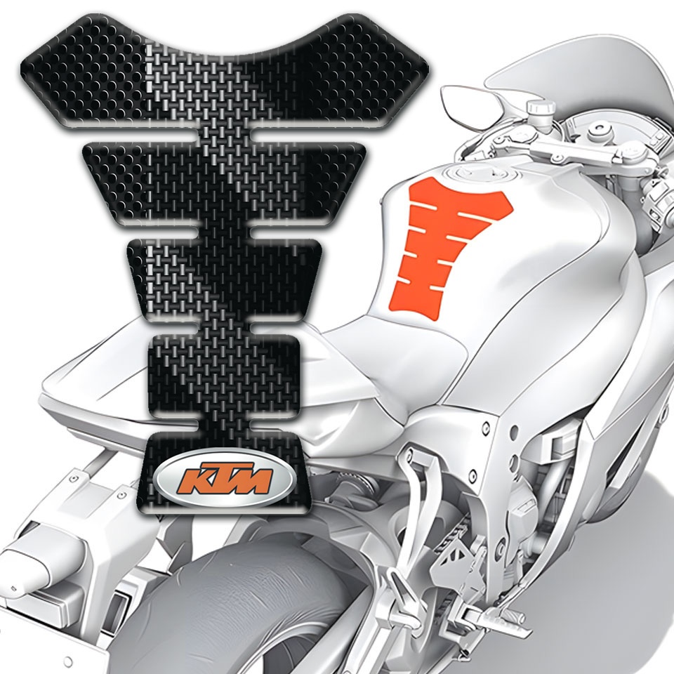 KTM Tank Pad Motorbike Black with Gray Bands Edition | Tank Protectors ...