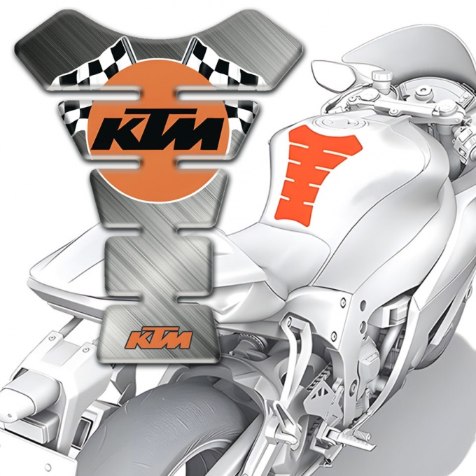 KTM Tank Pad Protector Matte Base with Racing Logo Style | Tank ...