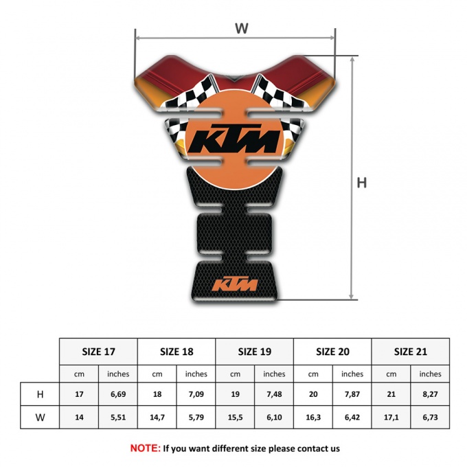KTM Tank Protector Unique Model with Flags Logo Style | Tank Protectors ...