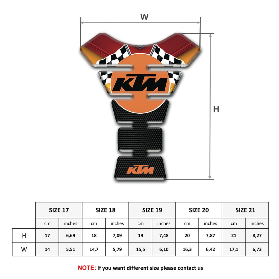 KTM Tank Protector Unique Model with Flags Logo Style | Tank Protectors ...