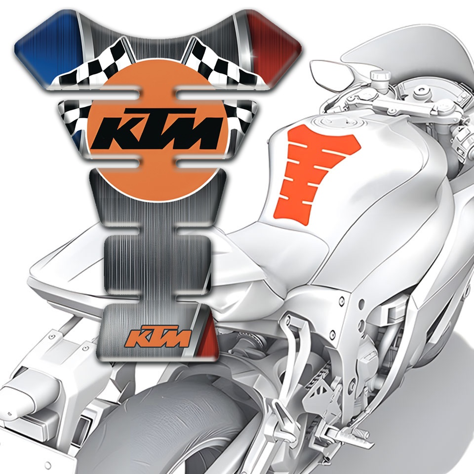 KTM Tank Guard Pads Racing Edition with Flags Logo | Tank Protectors ...