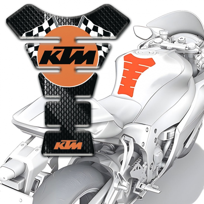 KTM Tank Pad Motorbike Black Gray Edition Racing Logo | Tank Protectors ...