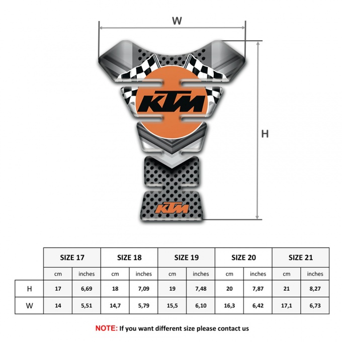 KTM Tank Pad Motorbike Gray Design with Racing Logo | Tank Protectors ...