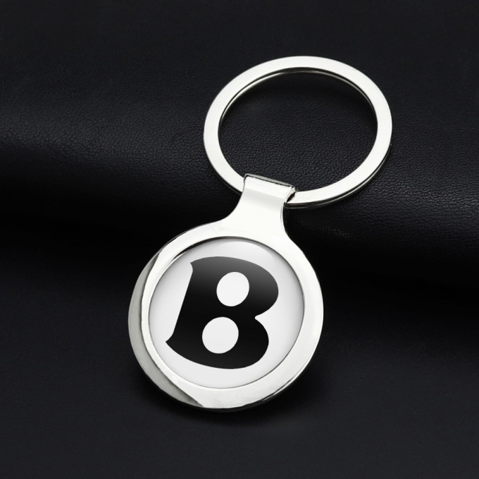 Bentley Keychain Metal Black White Clean Logo Design | Keychains ...