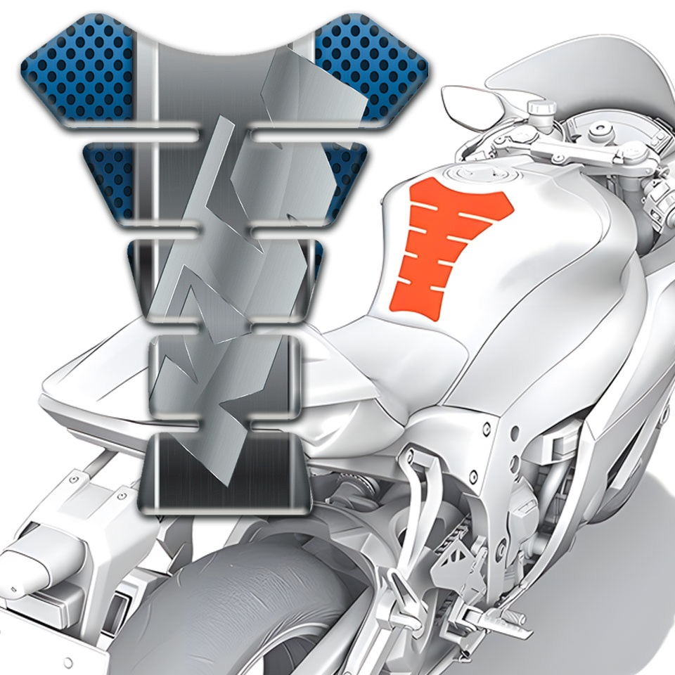KTM Tank Protector Model with Perforated Blue Surface Design | Tank ...
